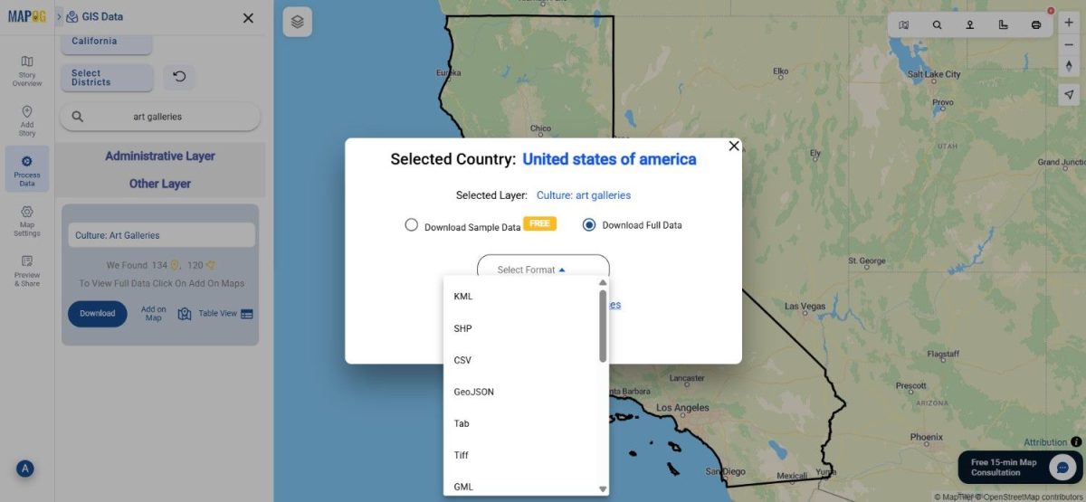Art Galleries Data Download – Shapefile, KML, GeoJSON, and CSV for GIS Mapping