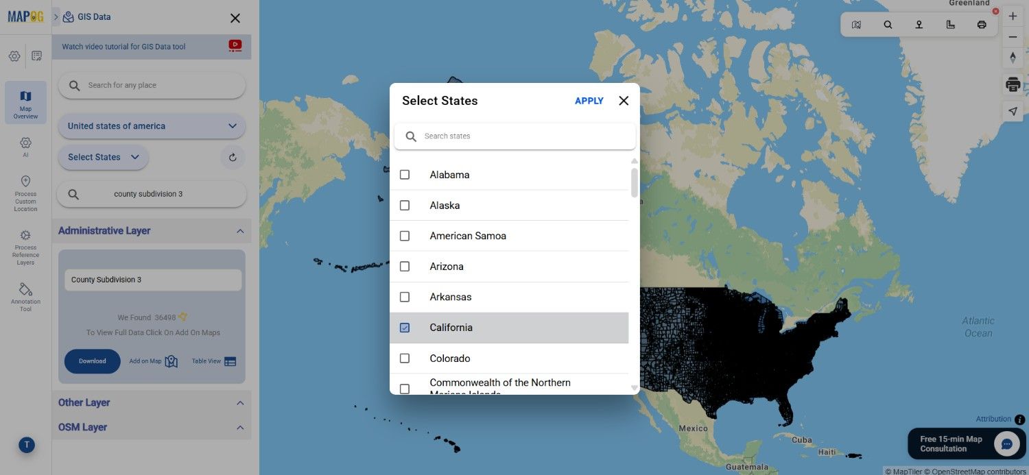 Download USA County Subdivision Data in Shapefile, KML, MID +15 GIS ...